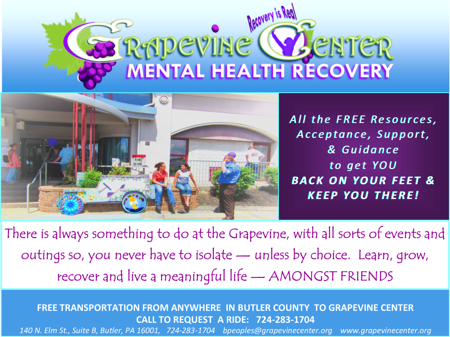 Contact Us/ Hours – Grapevine Center