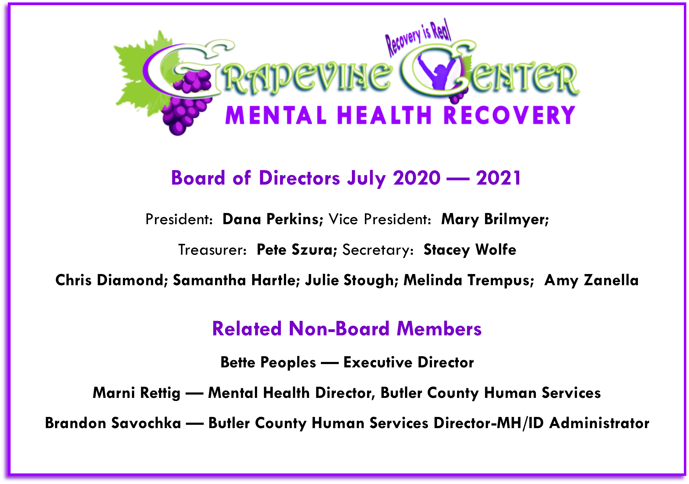 Board Members – Grapevine Center